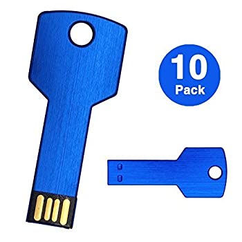 【中古】【輸入品・未使用】10PCS 8GB 8G USB Flash Drive Metal Key Design USB Flash Drive Metal Key Shaped Memory Stick USB 2.0 Blue 8G...