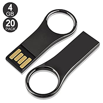 【中古】【輸入品・未使用】JUANW 20 Pack 4GB Waterproof USB Flash Drive 4G MIni Small Flash Memory Stick Rifle Gun Black [並行輸入品]【メーカー名...
