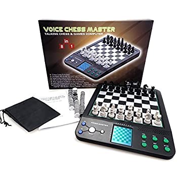 【中古】【輸入品・未使用】Chess Checkers Set Chess Master Talking Chess Games 8 in 1 with 100 Program Practice - icore [並行輸入品]【メーカー名】...