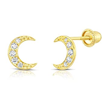 【中古】【輸入品・未使用】Tilo Jewelry 10金 イエローゴールド 小さな月 三日月 キュービックジルコニア スタッドピアス スクリューバック付き【メーカー名】NY Gold and Silver Inc【メーカー型番】【ブランド...