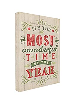 【中古】【輸入品・未使用】Stupell Home Decor It's The Most Wonderful Time Of The Year Holiday タイポグラフィ アートキャンバス 16 x 1.5 x 20インチ 米国製【メ...