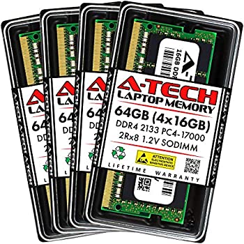 【中古】【輸入品・未使用】A-Tech 64GB (4x16GB) DDR4 2133MHz SODIMM PC4-17000 2Rx8 Non-ECC CL15 1.2V 260-Pin SO-DIMM ノートパソコン ノートブック コン...