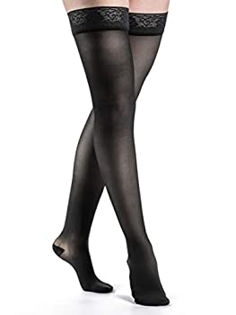 【中古】【輸入品・未使用】Sigvaris EverSheer Thigh High 15-20mmHg Women's Closed Toe Long Length, Medium Long, Black by Sigvaris【メーカー...