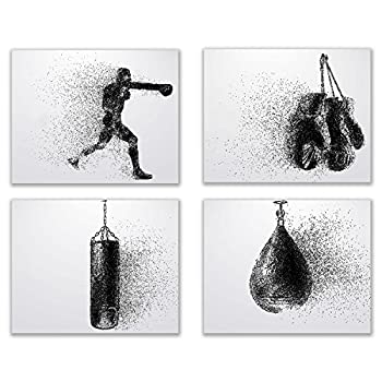 【中古】【輸入品・未使用】サミットDesigns Boxing壁アートPrints???シルエット???セットof 4?( 8?x 10ポスター写真???寝室???Man Cave【メーカー名】Summit Designs【メーカー型番】【...
