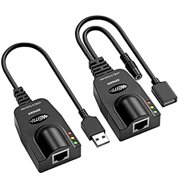 【中古】【輸入品・未使用】WEme USB 2.0 エクステンダー RJ45 Cat5 5E 6 最大 100m 328フィート イーサネット延長ケーブル タイプA オス - A メス 5V2A電源アダプター付き【メーカー名】WEme【メー...