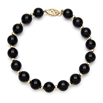 【中古】【輸入品・未使用】10?K黄色ゴールドブラックOnyx Gemstone Bracelet, 7.5?"【メーカー名】Pearlzzz【メーカー型番】B-159Y10-AM【ブランド名】Pearlzzz【商品説明】10?K黄色ゴール...