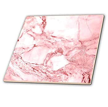 【中古】【輸入品・未使用】3drose Uta Naumann Faux Glitterパターン???大理石のイメージシックローズゴールドメノウ原石Rockクオーツ???タイル 8" ct_275198_7【メーカー名】3dRose【メーカ...