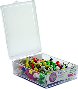 【中古】【輸入品・未使用】ADVANTUS Plastic Head Push Pins, Steel Point, Box of 100, Assorted Colours (CPOA)【メーカー名】Advantus【メーカー型番】CPO...