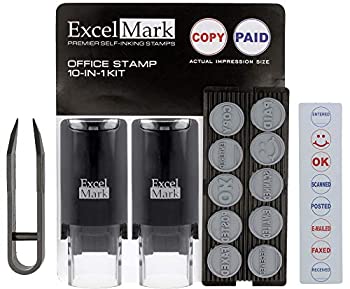 【中古】【輸入品・未使用】ExcelMark A17 DIY セルフインク式ゴム製オフィススタンプキット - 10デザイン- 赤と青のインク【メーカー名】ExcelMark【メーカー型番】【ブランド名】ExcelMark【商品説明】Exce...