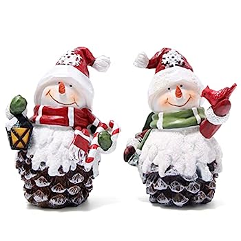 【中古】【輸入品・未使用】Hodao クリスマス 雪だるま デコレーション 室内 ホームデコレーション クリスマス 雪だるま 置物 テーブルデコレーション かわいい クリスマス 雪だるま ギフト ハンドメイド 樹脂 冬 室内装飾【メーカー名...