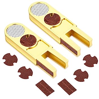 【中古】【輸入品・未使用】Maitys ビリヤード プール キュー ティップ シェイパー ツール 2セット キューチップ スカッファー バーニッシャー メタル キューチップ サンダー キュー スティック ツール U 型 多機能 キューチップ...