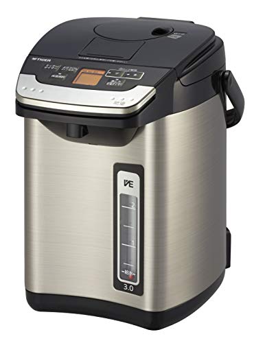 【メーカー名】タイガー魔法瓶【メーカー型番】【ブランド名】タイガー魔法瓶(TIGER)【商品説明】タイガー魔法瓶(TIGER) 電気ポット 蒸気レス 節電VE保温 7つの安心・安全構造 お湯計量機能付き とく子さん 3L ブラック PIG-...