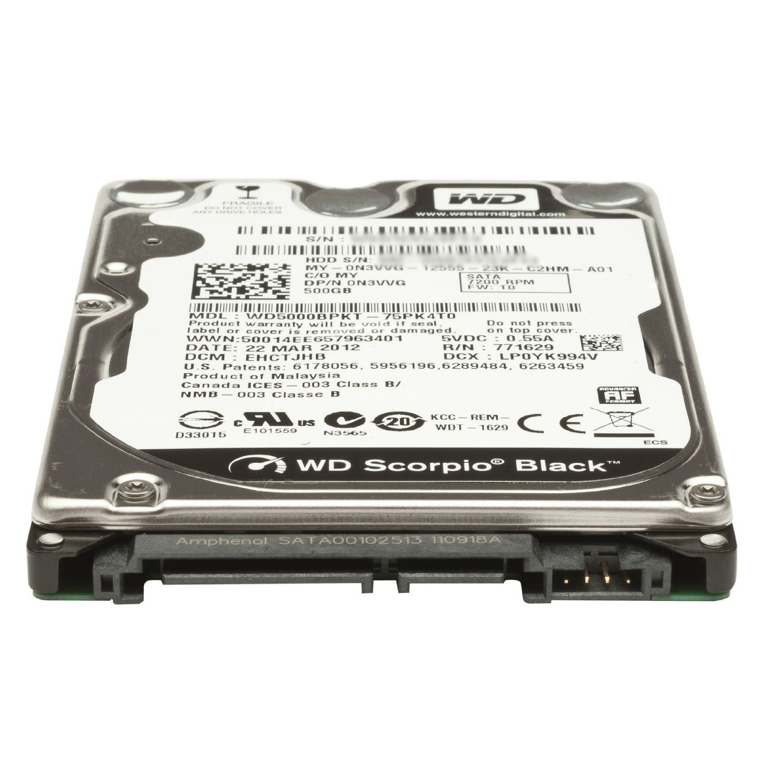 【メーカー名】Western Digital【メーカー型番】【ブランド名】Western Digital【商品説明】Western Digital wd5000bpkt Scorpioブラック500 GB 7200 RPM 16 MBキャッ...