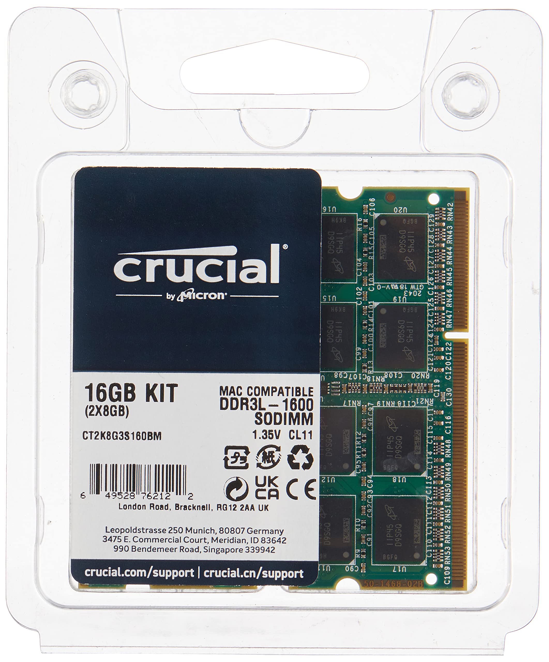 【メーカー名】Crucial(クルーシャル)【メーカー型番】【ブランド名】Micron【商品説明】Crucial [Micron製Crucialブランド] DDR3 1600 MT/s (PC3-12800) 16GB kit (8GBx2...