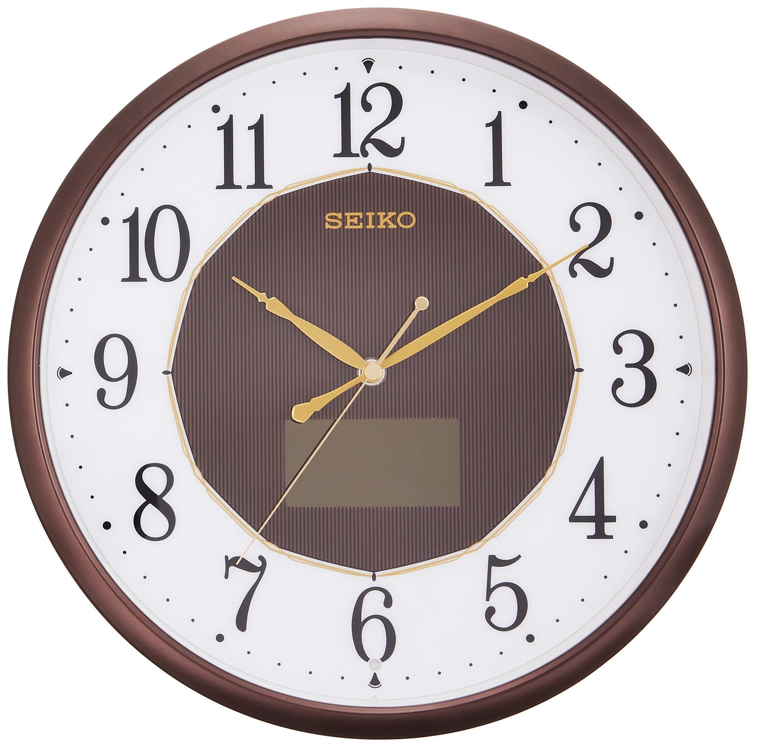 【メーカー名】セイコークロック(Seiko Clock)【メーカー型番】【ブランド名】Seiko【商品説明】セイコークロック(Seiko Clock) 掛け時計 ハイブリッドソーラー 電波 アナログ 茶 メタリック SF241B・画像はイメ...