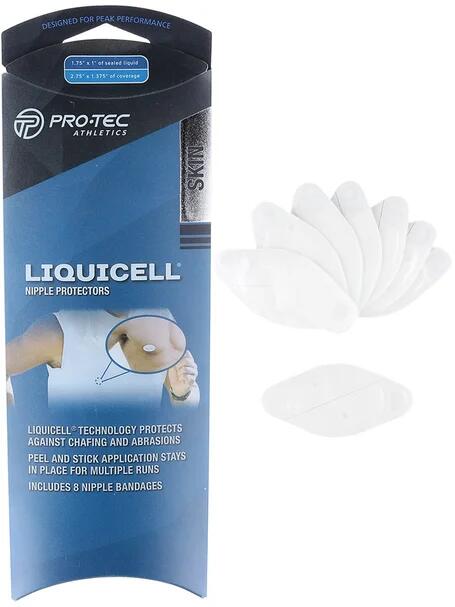 LIQUICELL NIPPLE PROTECTOR ゼリー状の素材がシール内で皮膚に合わせて移動して摩擦を防ぎます。8個入り。 サイズ One Size Fits All　
