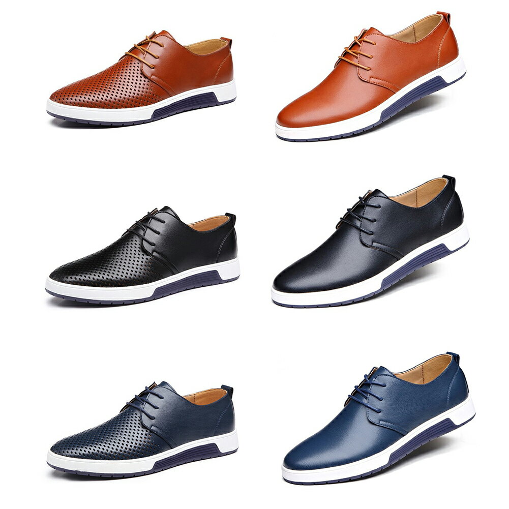 レースアップシューズ メンズ 大きいサイズ カジュアルシューズ ローカット デッキシューズ メッシュ 通気 抗菌 防臭 快適 発汗 コンフォートシューズ 紳士靴 フォーマル カジュアルビジネスシューズ 23.5cm-29.0cm 靴は超繊維...