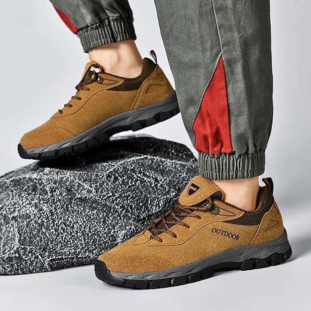 トレッキングシューズ メンズ トレッキングシューズ 登山靴 アウトドア ハイキングシューズ メンズ 厚底 ウォーキングシューズ 大きいサイズ キャンプシューズ 軽量 通気 滑り止め 耐摩耗性 衝突防止 登山靴 24.5cm-29.5cm ソ...