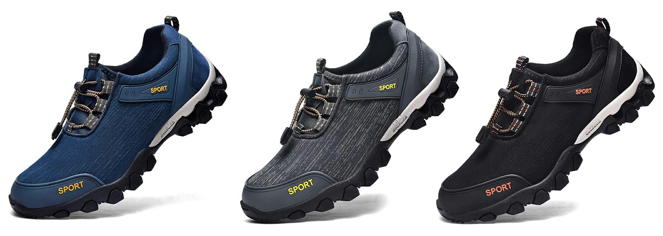 トレッキングシューズ メンズ ハイキングシューズ 登山靴 アウトドアシューズ スニーカー ローカット防水 軽量 キャンプシューズ スタッドレス トレイル ハイキング 靴 24.0cm-28.0cm 幅広足の方、登山用の厚手のソックスを履かれ...