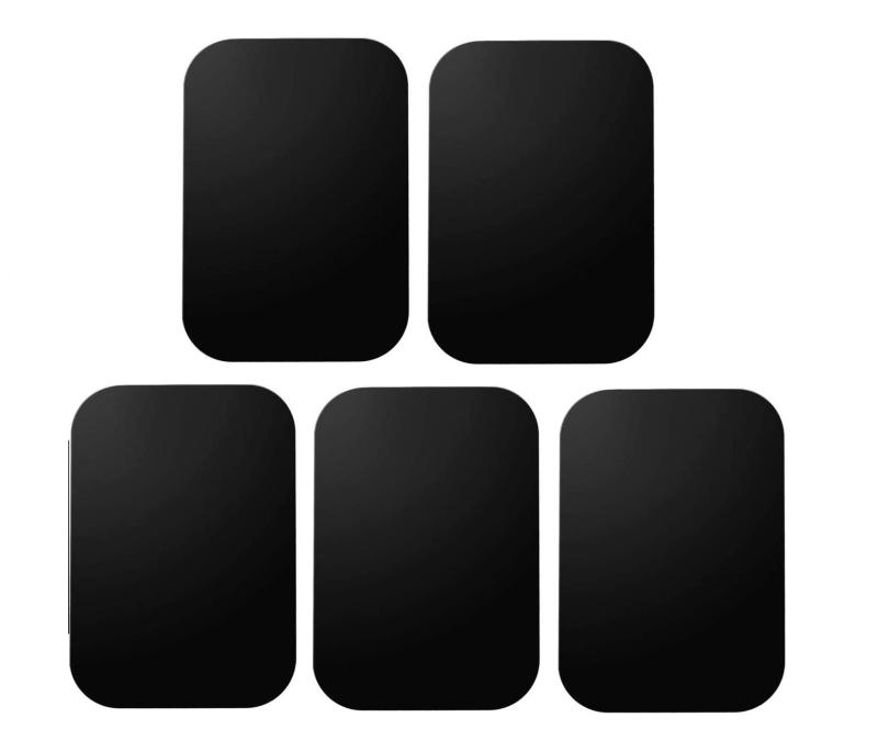 Access E Direct【 5枚入 】車載ホルダー 替え用メタルプレート 車載マグネットホルダー用 3M製テープ付き ブラック + マイクロファイバークロス付き AC1-S-BK5PA角型メタルプレート5枚。黒色の角型メタルプレートサ...