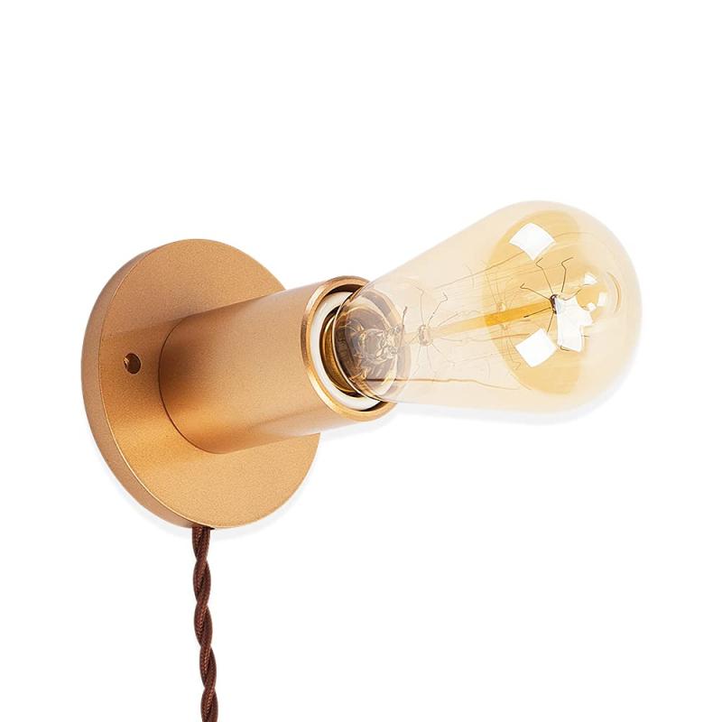 ENAVANT アルミ製ブラケットライト ウォールランプ 1灯 壁掛け照明 ソケットライト ウォール・テーブルどちらでも使える 2WAY TYPE コンセント式 間接照明 E26 ランプ別売 WLS20サイズ(約)：幅9.5cm 奥行9.5...