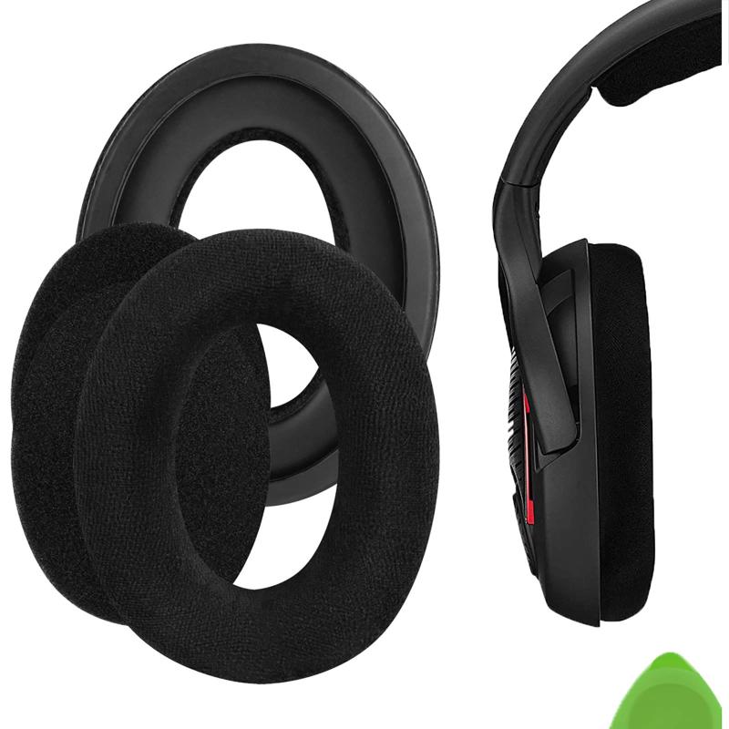 Geekria イヤーパッド Comfort 互換性 パッド ゼンハイザー Sennheiser GAME ONE, PC360, PC363D, PC373D ヘッドホンに対応 パッド イヤー/イヤーカップ ベロア (ブラック)高品質の ...