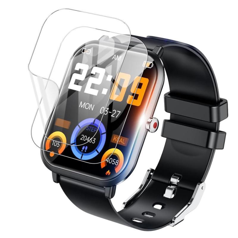 For Zaida スマートウォッチ 1.9インチ超大画面 保護フィルム【YCJDP 2024年新強化モデル】液晶保護フィルム 高い透明度(反射低減) 水や油に強い 指紋防止 柔軟 TPU製 (2枚セット)⌚【対応機種】：Zaida スマー...