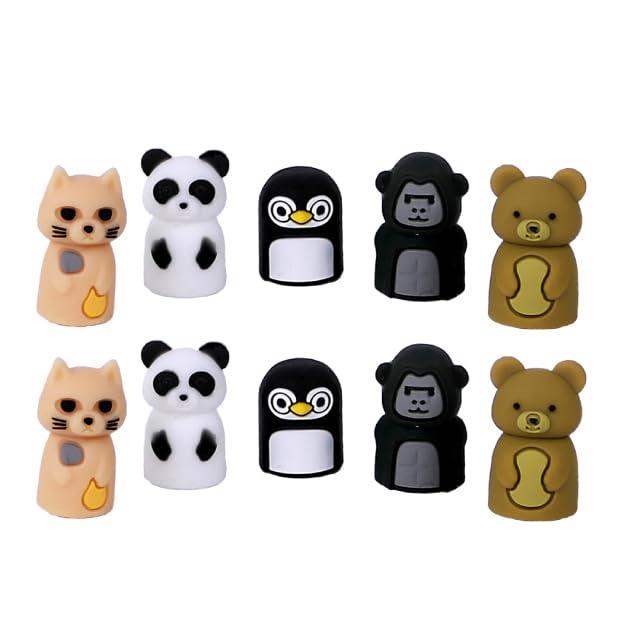 A.S.F. OUTDOOR アニマル箸キャップ可愛らしいシリコン製のアニマルキャップ