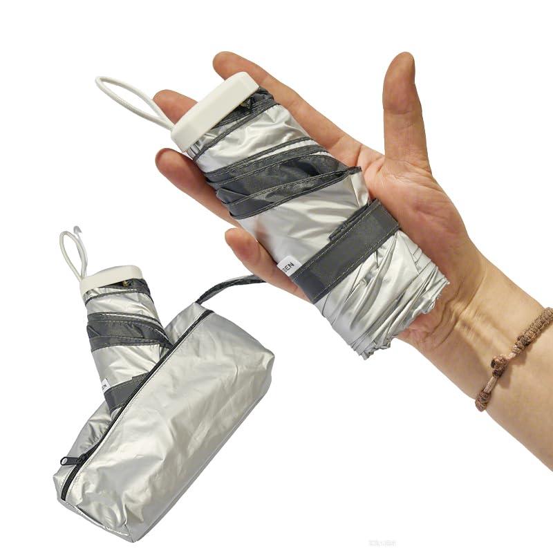 CAGIBEN 超軽量 ミニ折りたたみ傘 チタン加工 晴雨兼用 UVカット コンパクト 携帯便利 男女兼用超轻量＆ミニサイズ：わずか約138g、収納時15.3cmのコンパクト設計で、持ち運びに便利。バッグやポケットにすっぽり収まります。チタ...