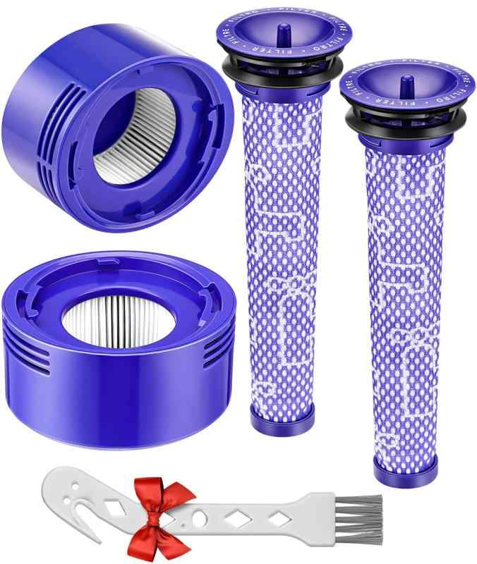 isinlive ダイソン 掃除機 V7 V8 SV10 SV11 H11 シリーズ用 フィルター 互換フィルター プレフィルター * 2個 ポストモーターフィルター *2個 互換品 水洗いOK🌻【対応機種】ダイソン V7 ...