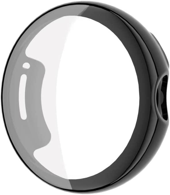 【YOUNGE】スマートウォッチ保護ケース・Google Pixel Watch用 ケース カバー メッキ/クリア 保護フィルム付き フィルム一体 保護ケース/カバー グーグルピクセル ウォッチ TPU 耐衝撃ケース/カバ材質：TPU