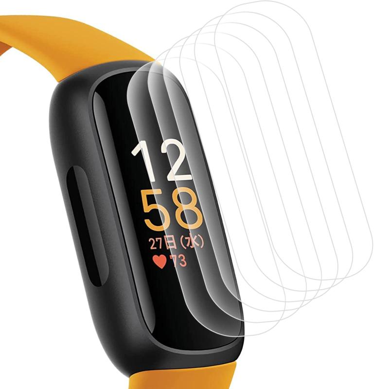 Miimall【6枚セット】Fitbit Inspire3 フィルム Fitbit Inspire 3液晶保護フィルム TPU保護フィルム 指紋防止 気泡防止 簡単貼付 高透過率 Fitbit Inspire 3 保護フィルム シート