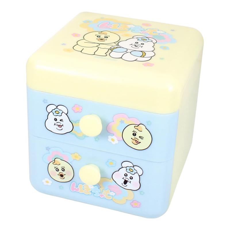 ティーズファクトリー んぽちゃむ 2段チェスト ダチといっしょ H10.9×W10.1×D11cm NP-5542886DIサイズ：約H109×W101×D110mm材質：ABS原産国：中国んぽちゃむの2段チェスト。カラフルでかわいい小物入れ