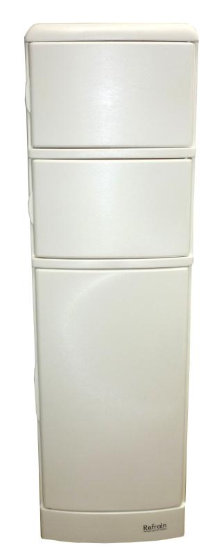 シンカテック トイレ収納ケース ホワイト H型サイズ:約19.8X13.5X65cm本体重量:約1.6kg材質:本体スチロール樹脂、脚部ポリエチレン原産国:日本