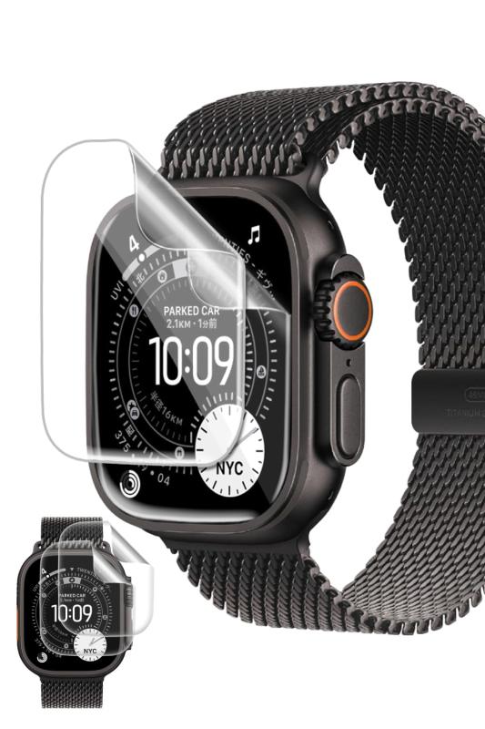 叶kanae カナエ AppleWatch Ultra3 / Ultra2 / Ultra 49mm 用 保護フィルム フィルム TPUフィルム 液晶保護フィルム 2枚入り【TPUフィルム】ソフトなTPU素材を使用した非常に柔らかく、弾力性...