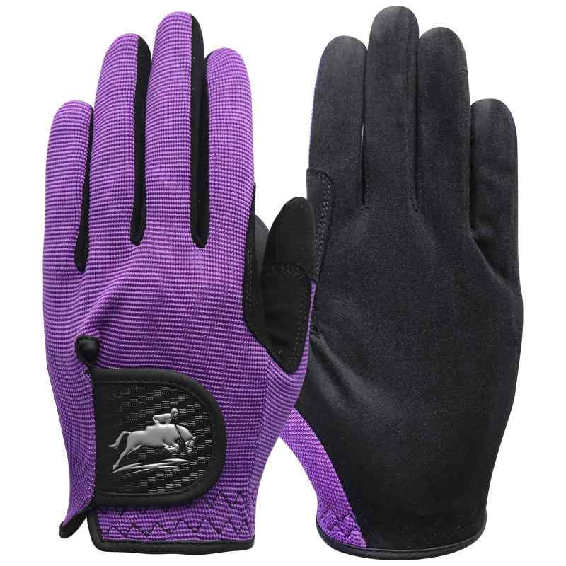 乗馬用グローブ レディース/子供 両手 マイクロファイバーレザー メッシュ素材 柔らかい 伸縮性 通気性 耐久性 キッズ用/女性用乗馬手袋 サイクリング ガーデニンググローブ STL11馬術手袋「素材へのこだわり」:手のひらや手の甲、指の間...