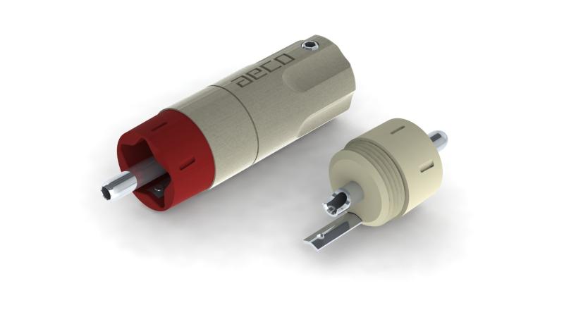 aeco RCA Plug ARP-4055, 4pcs/1set, Pure Silver, Vacuum bag一般的RCAプラグも使える導体単点接続軽量化デザイン銀(銀含量最低99.9%）表面処理なし