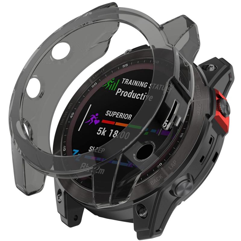 FINON for Garmin fenix 7 用 ケース バンパーケース 軽量 簡易脱着 シンプル 簡易パッケージ (クリアブラック)対応機種：Garmin fenix 7特徴や注意点：画面にカバーやフィルムがないケースなので、タッチ操...