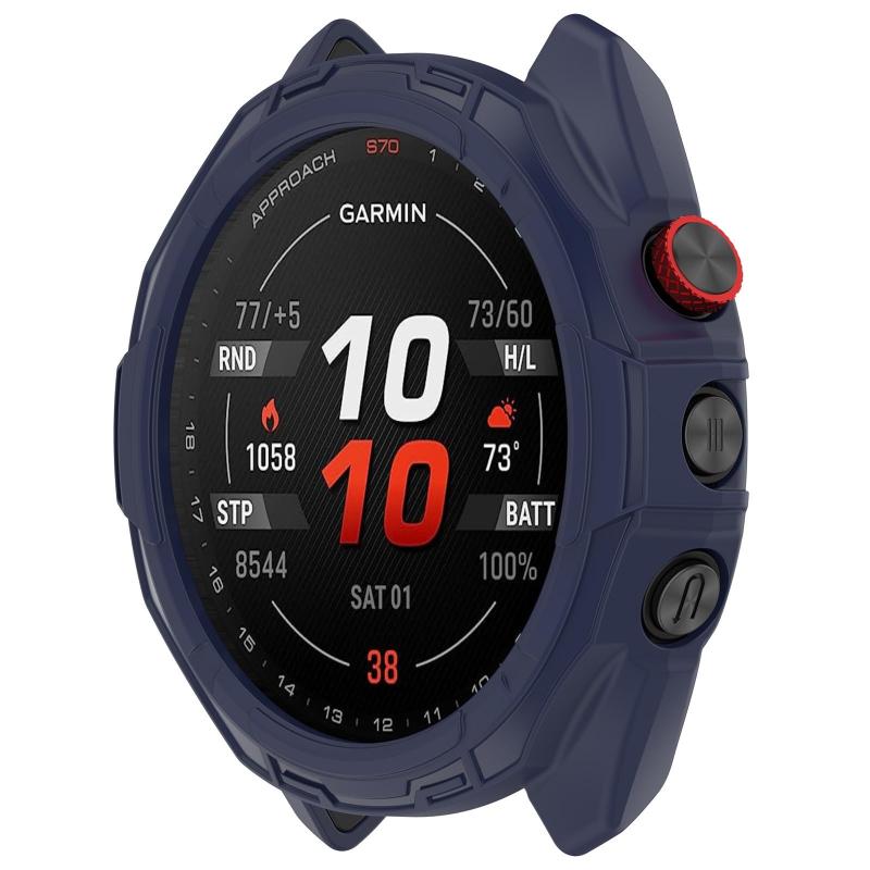 ［RuenTech］対応Garmin Approach S70ケース 運動ケース 6色ソフトシリコン製 プロテクターカバー 耐衝撃 男女兼用 装着簡単 軽量 Approach S70 47mm/42mm用カバー適合性：このケースは Garm...