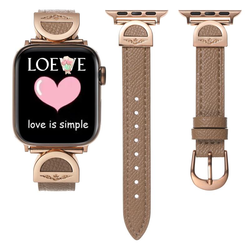 [Briever]コンパチブルApple Watch バンド 本革 レザー アップルウォッチ用バンド レディース iwatch 38mm 40mm 41mm 42mm 44mm 45mm 46mm 49mm 対応 柔らかい 交換ベルトUlt...