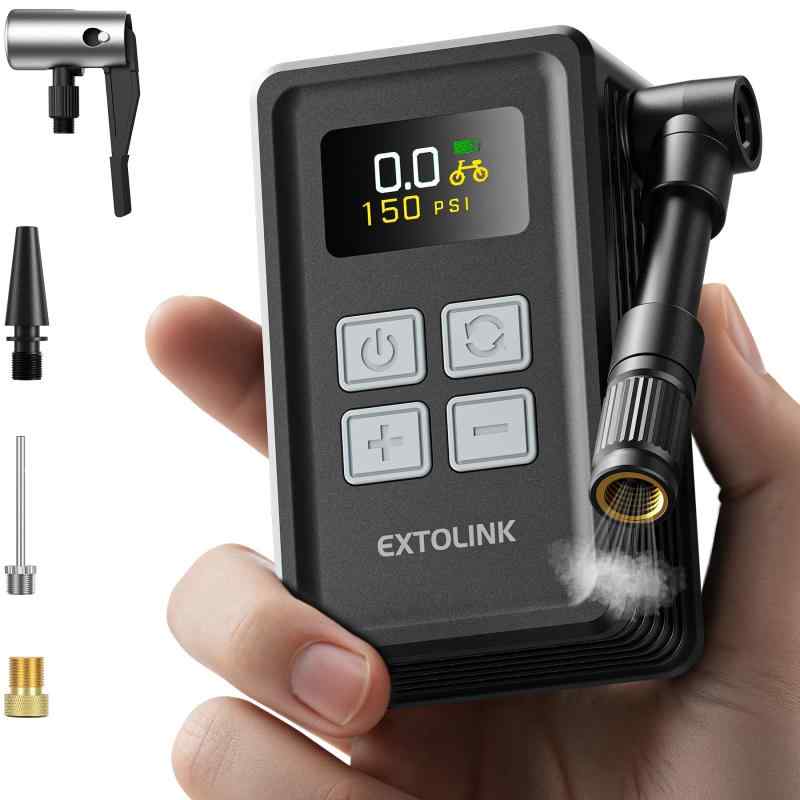 EXTOLINK 自転車 空気入れ 気圧表示
