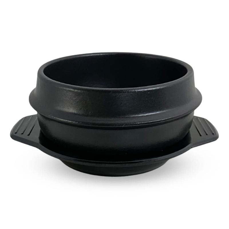 J-kitchens 耐熱陶器 チゲ鍋 トッペギ 15.5cm 受皿付き韓国製本体：耐熱陶器 受皿：ユリア・メラミン樹脂本体：φ15.5×7.2cm (内径13cm) 受皿：18.8×15.7×2.4cm本場韓国製のチゲ鍋です