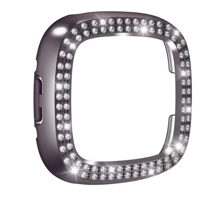 【YOUNGE】スマートウォッチ保護ケース・Fitbit Versa4 ケース Fitbit Sense2用 カバー メッキ ラインストーン きらきら かわいい インスタ映え ハードケース フィットビット ヴァーサ 4 / フィットビ【対応...