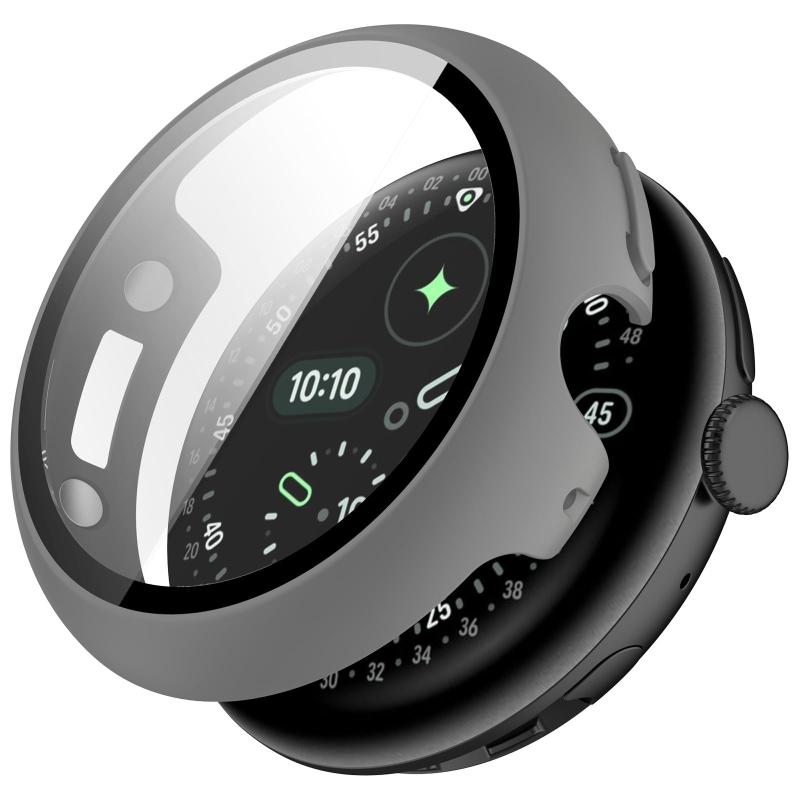 FINON for Google Pixel Watch 4 41mm 用 ケース ガラスフィルム 一体型 用 ケース 軽量 簡易脱着 シンプル (グレー)対応機種：Google Pixel Watch 4 41mm特徴や注意点：画面の操作...