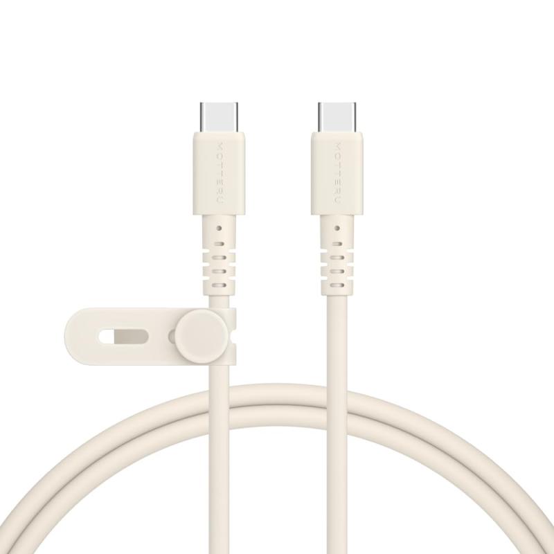MOTTERU (モッテル) 240W対応 USB-C to USB-C シリコンケーブル しなやかでやわらかい 絡まりにくく断線に強い Power Delivery EPR ノートPC対応 温度センサー(Mini-Breaker)搭載 日...
