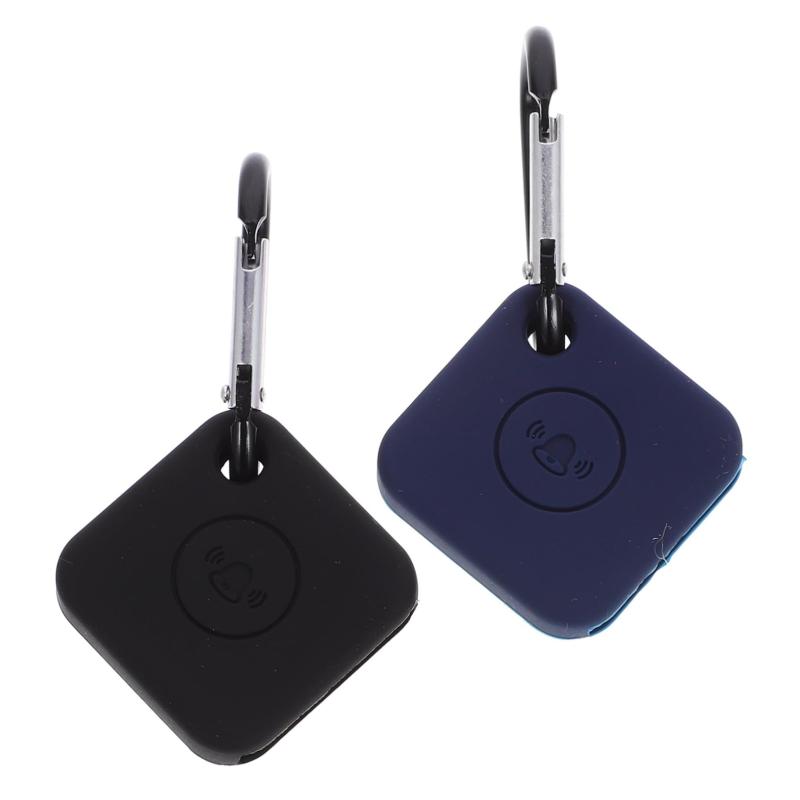 Alipis 2個セット Bluetoothトラッカー用シリコン保護ケース 軽量 防水 傷防止 スマートタグアクセサリー 携帯用ミニケース 深藍色 黒色耐久性に優れたシリコン素材：環境に配慮したソフトシリコン素材を使用し、Bluetooth...