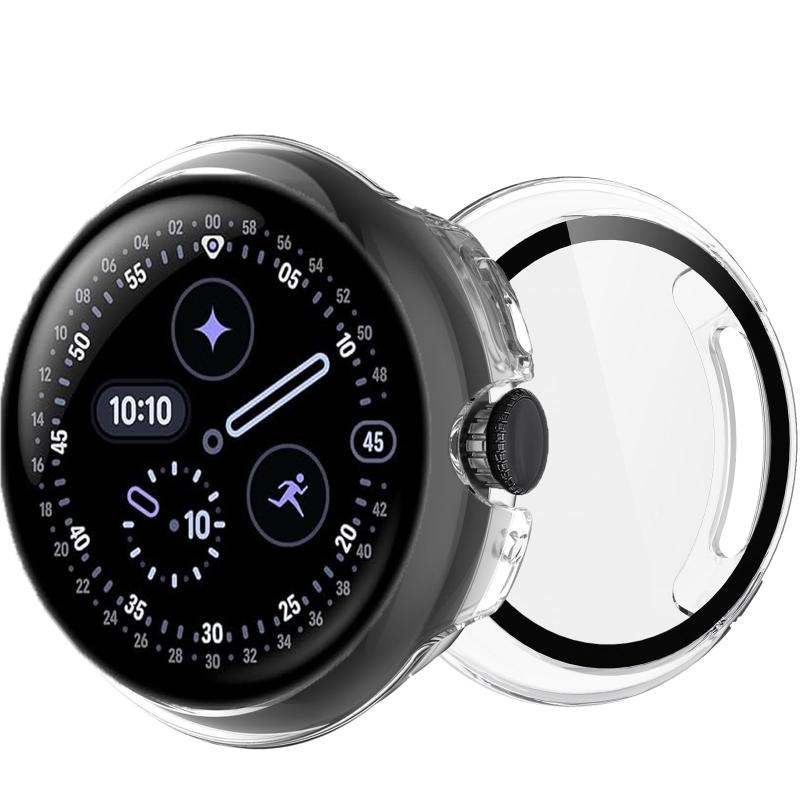 Yaodle For Pixel Watch 4 カバー 41mm PC素材 カバー ガラスフィルム一体型 全面保護 二重構造 防塵 日本旭硝子材 キズ防止 軽量(41mm,クリア)対応機種：本製品は強化版のGoogle Pixel Wat...