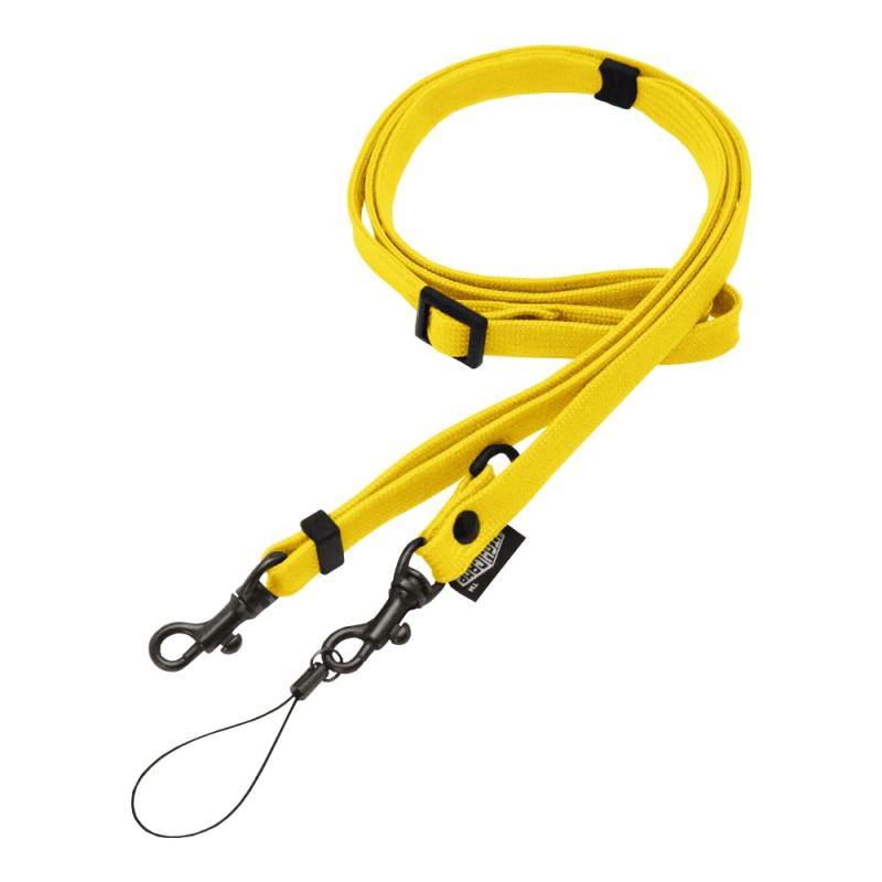 [HIGHCAMP] ハイキャンプ 2way ネック ストラップ 斜め掛け ショルダーストラップ 約70cm～約135cm 長さ調節可能 スマホ 携帯 落下防止 ネックストラップ 日本製HIGHCAMPオリジナルの2wayネックストラップ。...