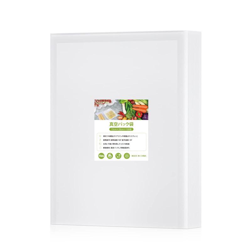 Deeplee 真空パック機専用袋 100枚入り 真空ビニール 真空包装袋 専用抗菌袋 エンボス加工 脱気密封 鮮度長持ち 食品保存 低温調理 PA+PE素材 家庭用 業務用Deeplee 真空パック機専用袋 100枚入り 真空ビニール 真...