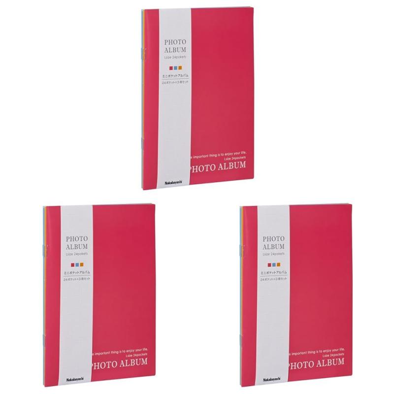 ナカバヤシ ミニポケットアルバム 3冊セット モノトーン ア-PAL-102-3P